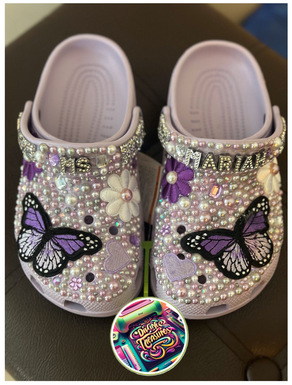 Kid’s Custom Purple or Blue Butterfly Crocs - Etsy