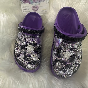 Divine Shades of Purple Sparkle Crocs – Handmade & Customized - Etsy