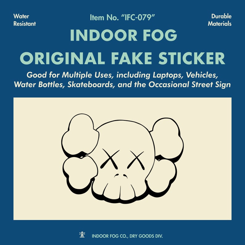 KAWS Original Fake Hypebeast Sticker Premium Waterproof - Etsy