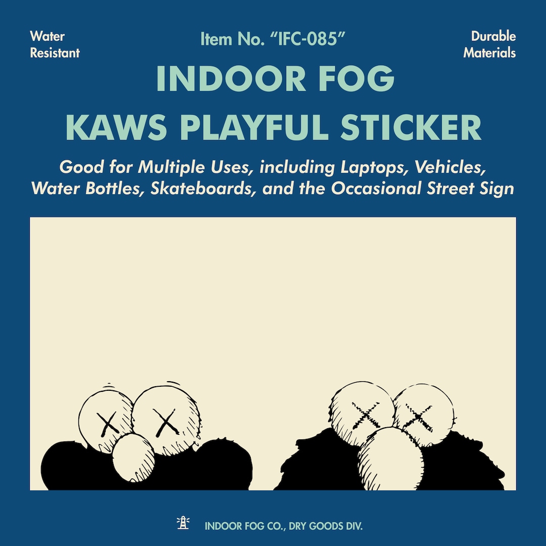 KAWS Playful Icons Hypebeast Sticker Premium Waterproof - Etsy