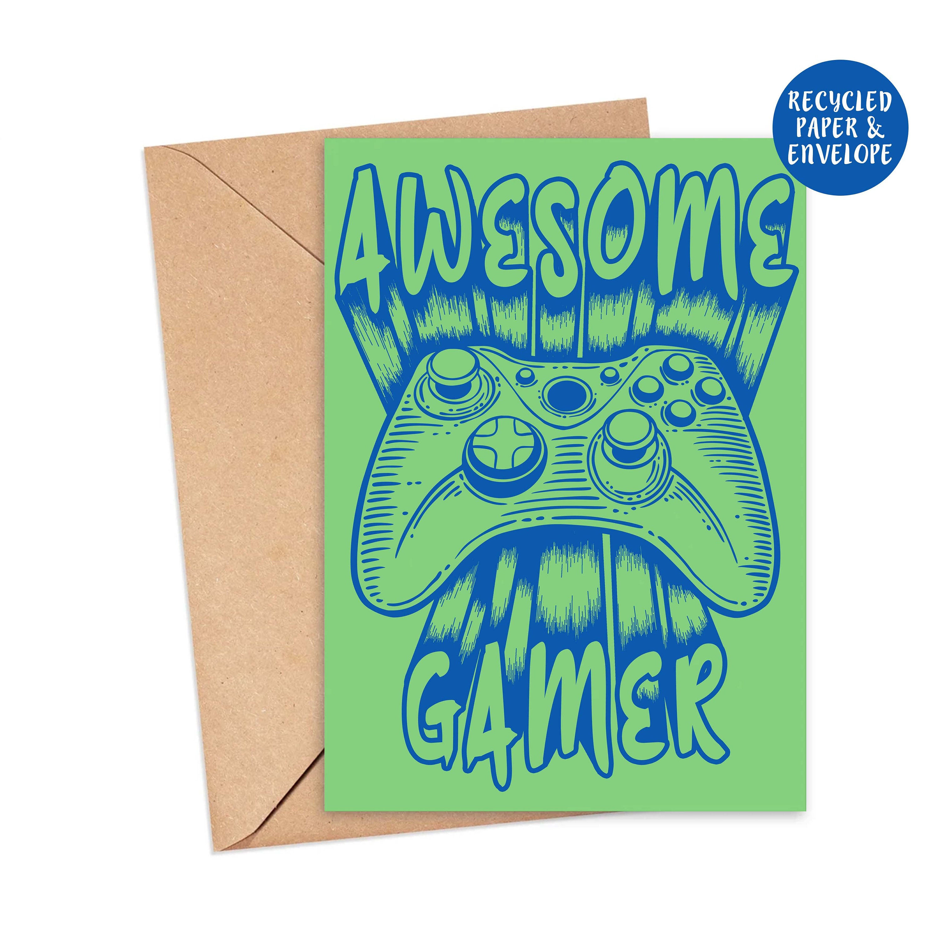 Awesome Gamer Birthday Card Best Wishes Birthday Boy Girl - Etsy