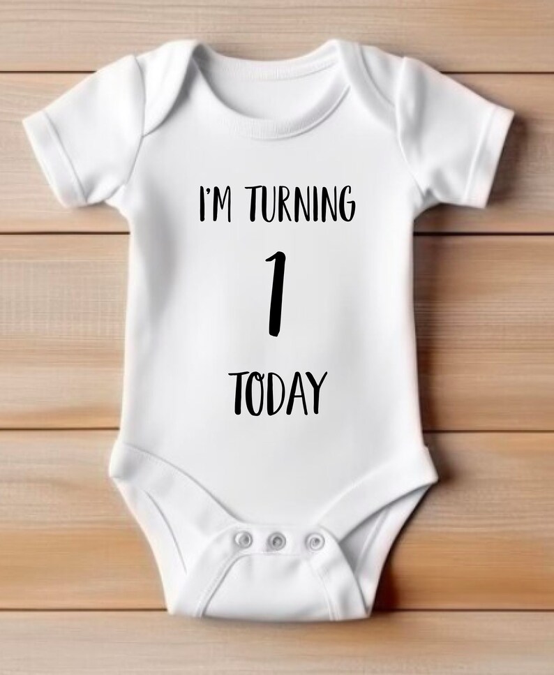 I'm Turning 1 Today Bodysuit, First Birthday Outfit - Etsy