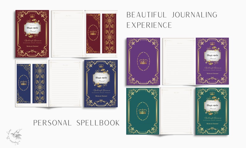 Magic Spells Book Printable Cover Digital Grimoire Goodnotes - Etsy