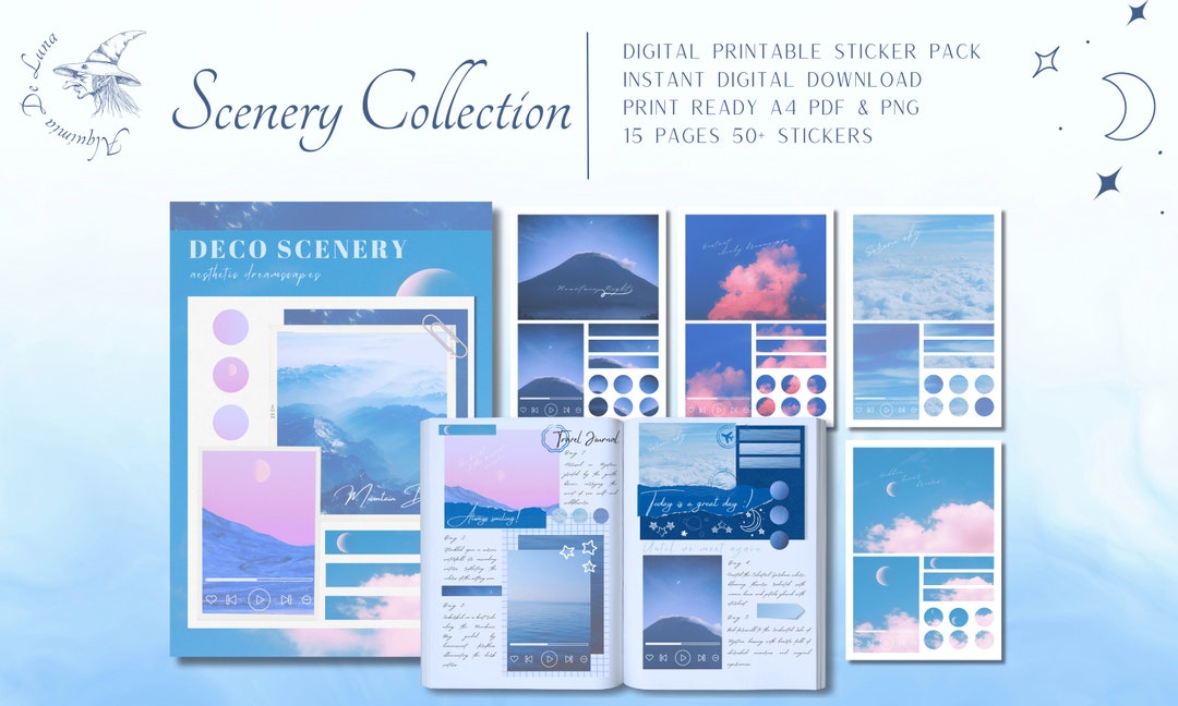 Korean Deco Stickers Sticker Pack Aesthetic Minimal Planner Stickers ...