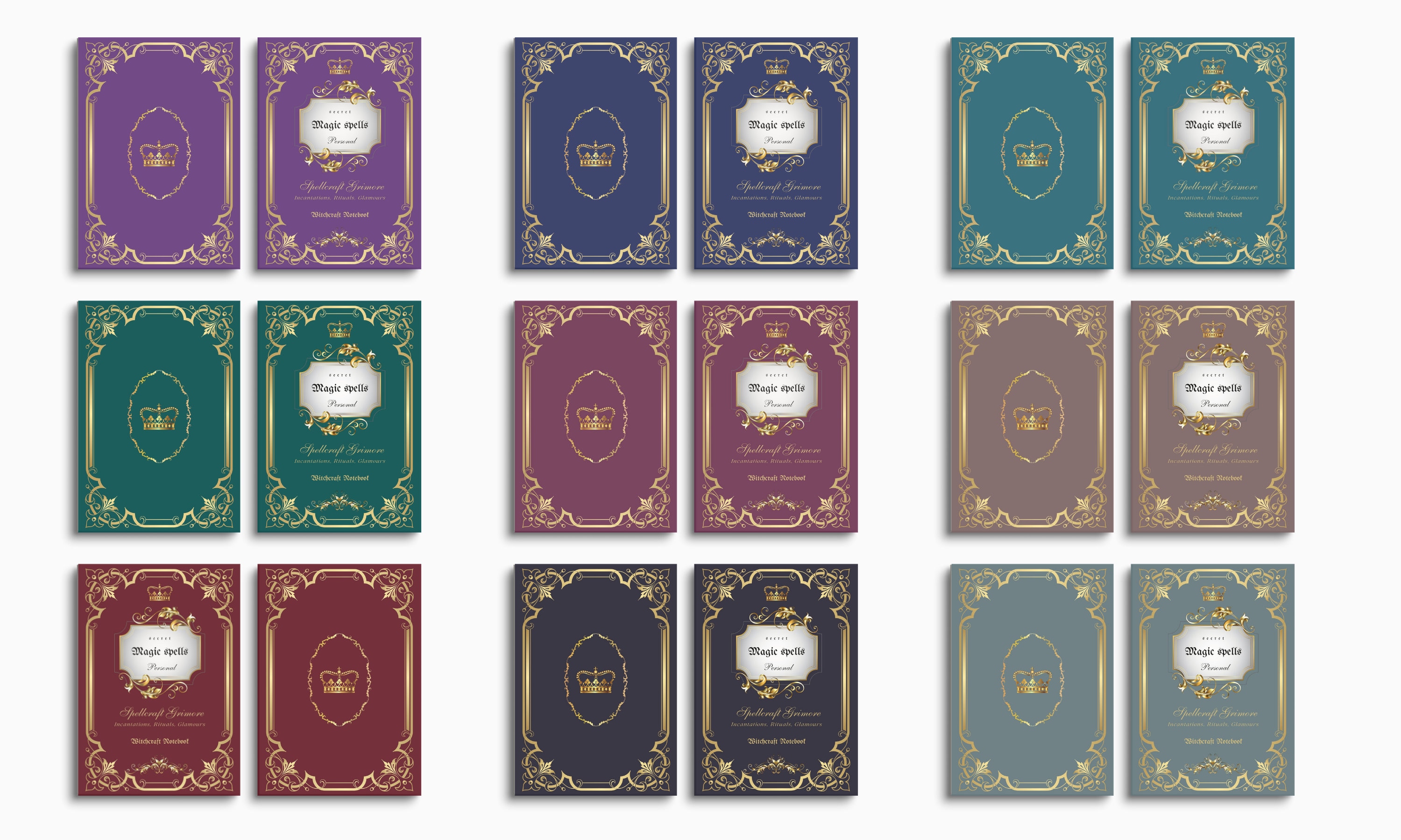 Magic Spells Book Printable Cover Digital Grimoire Goodnotes - Etsy