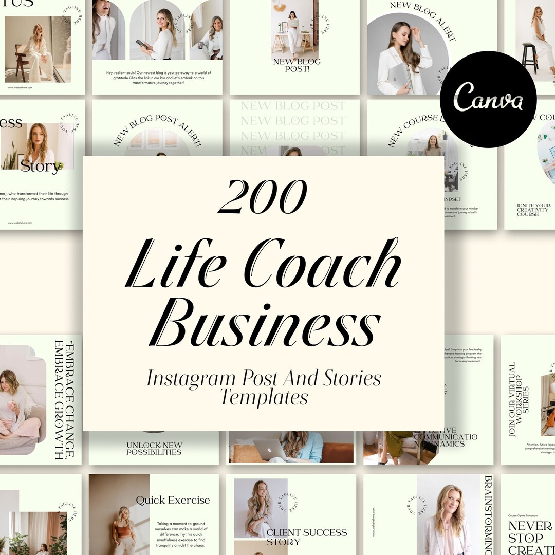 Life Coach Instagram Templates, Coach Canva Templates, Life Coaching ...
