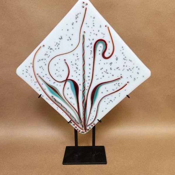 Red Fused Glass - Etsy