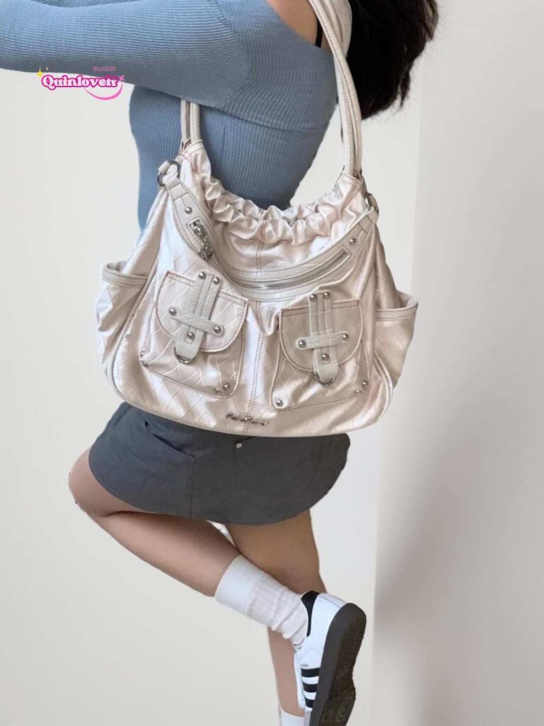 Y2K Cross Tote Bags, Multi-pocket Large Capacity Shoulder Bag, Commuter ...