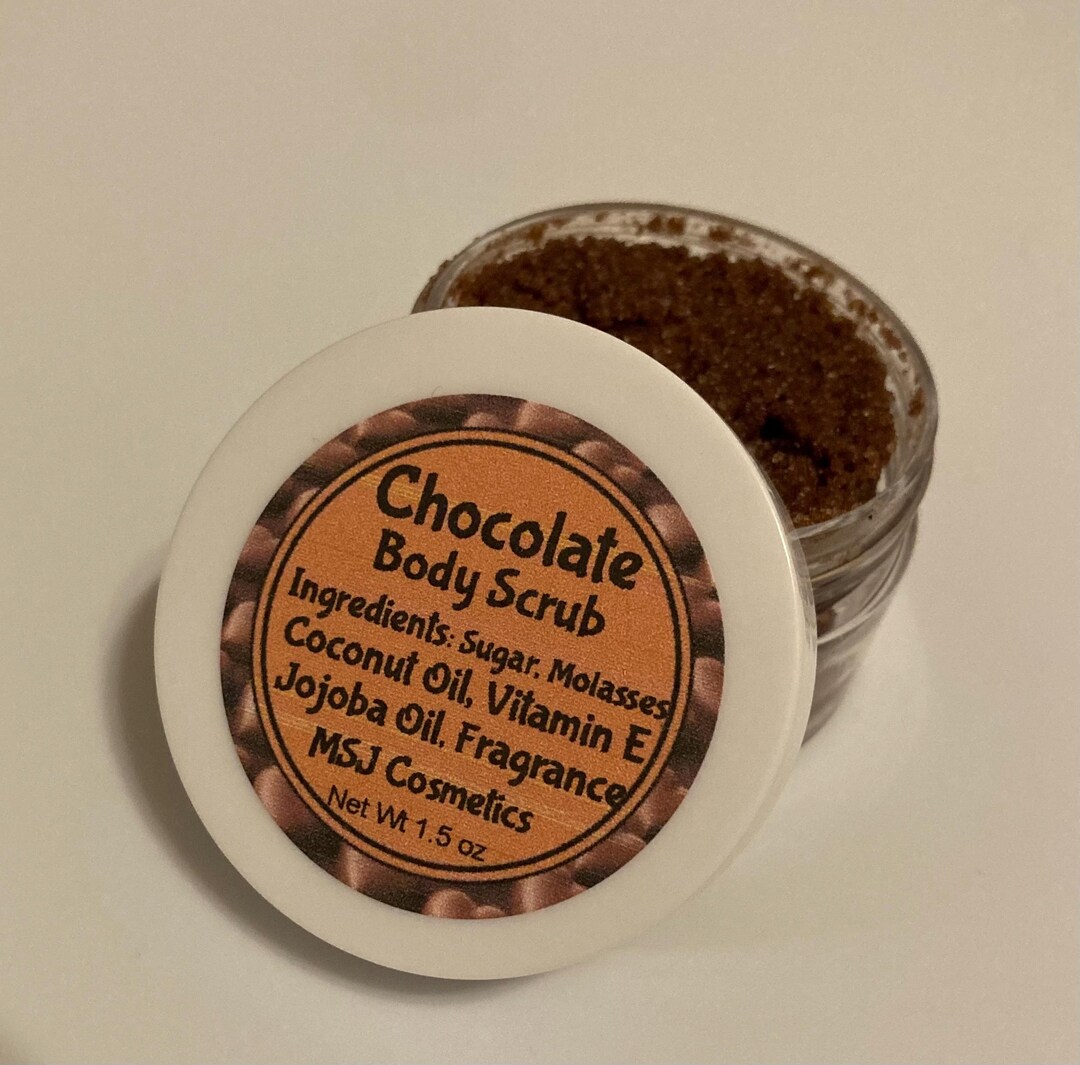 Mini Chocolate Body Scrub 1.5oz Jars Scented Sugar Scrub - Etsy