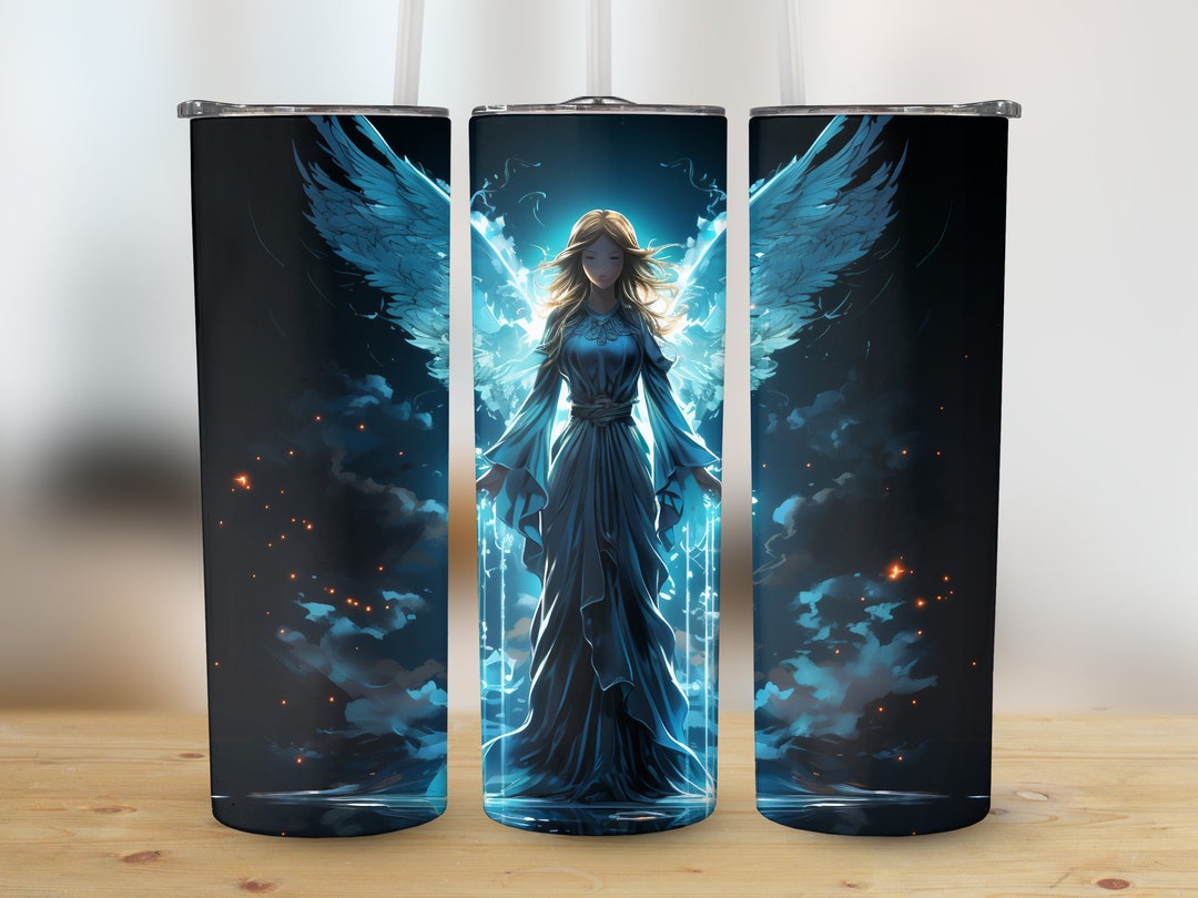 Angel Wings Digital Art, Straight and Tapered 20oz Skinny Tumbler Wraps ...