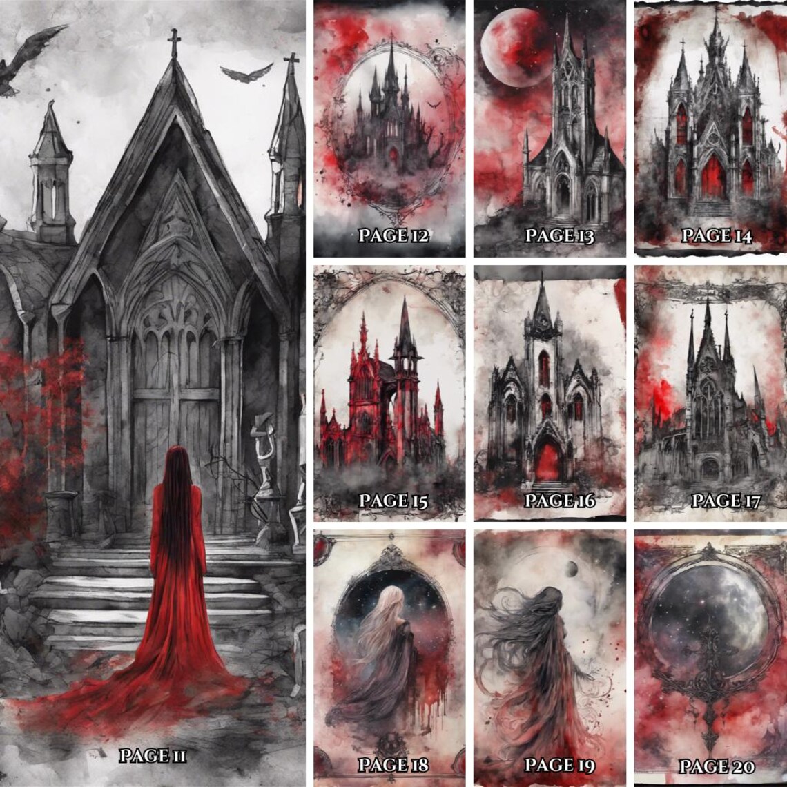 Gothic Horror Junk Journal Pages, 40 Junk Journal Pages, High ...