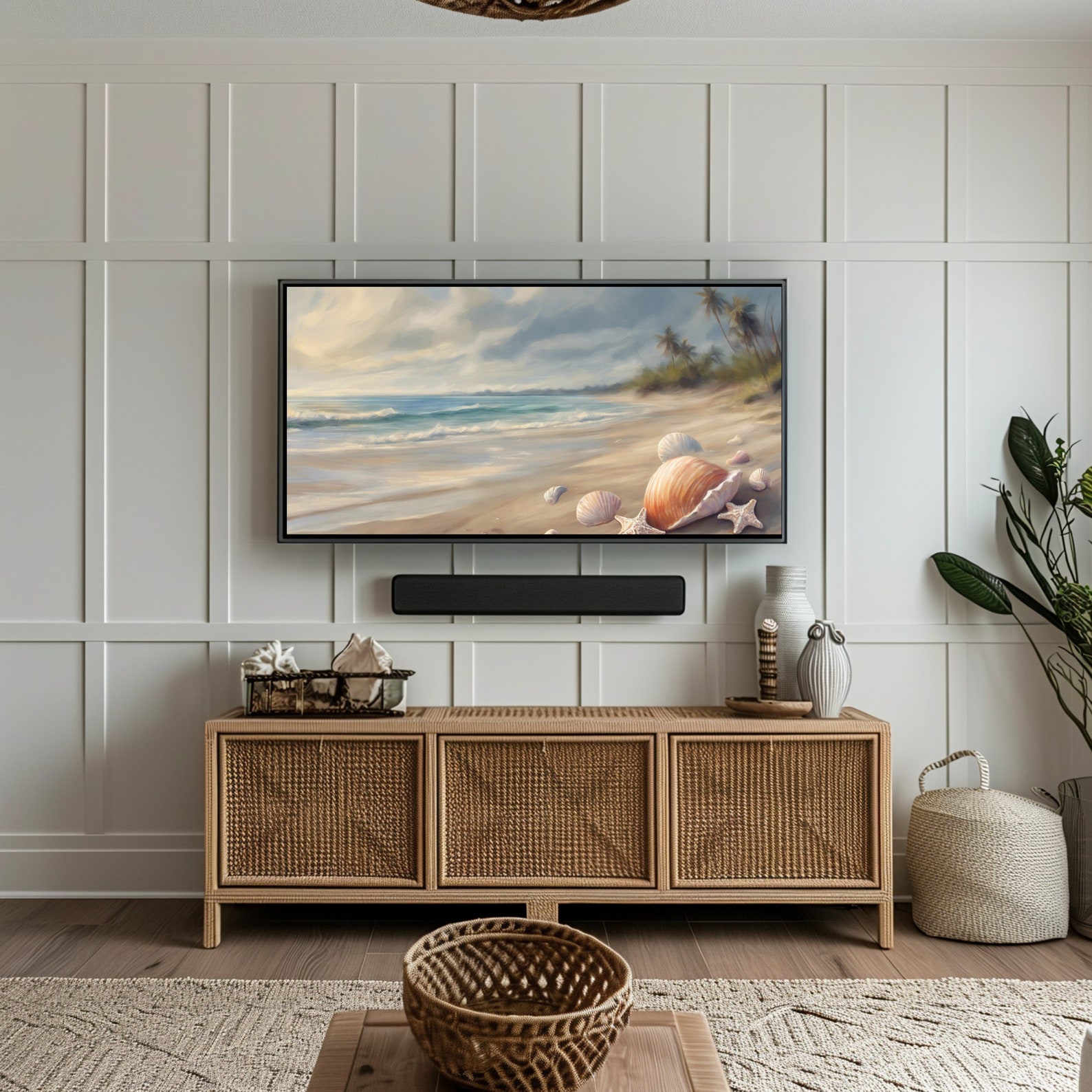 Tropical Beach Digital Art for Frame TV, 4K UHD Coastal Landscape With ...
