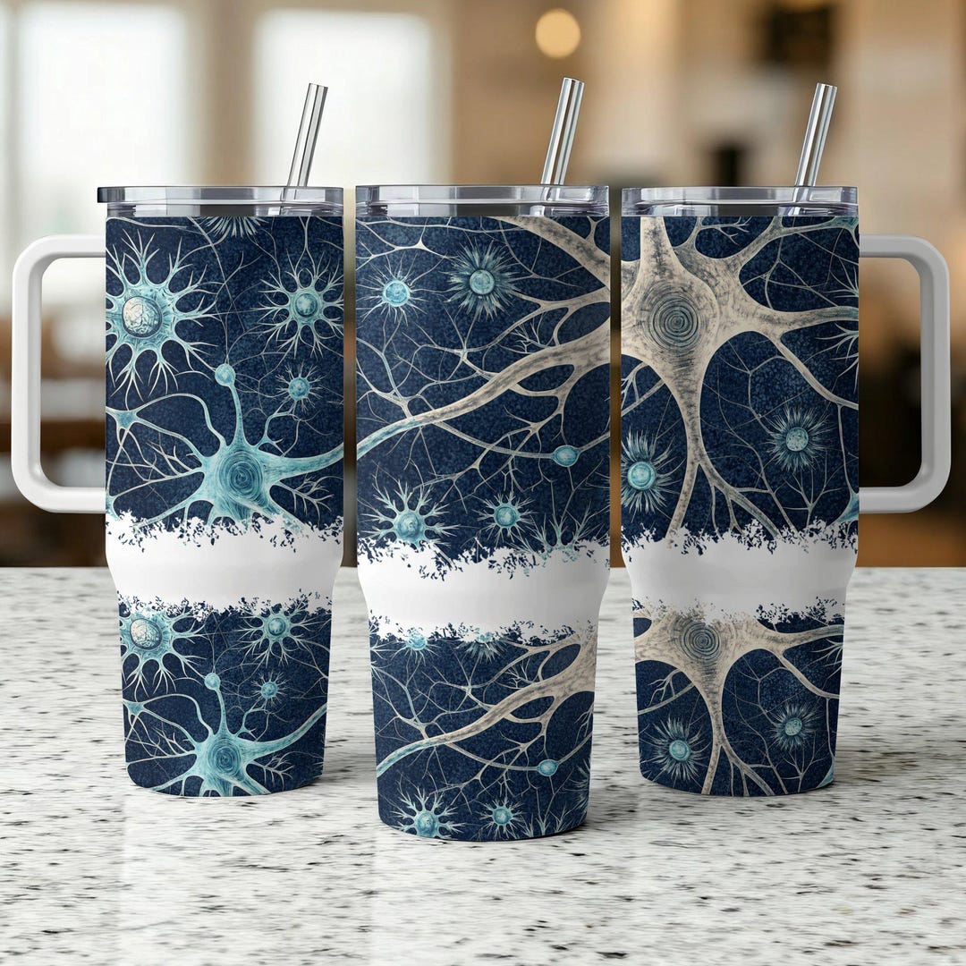 Unique 40oz Tumbler Wrap Science Neurons Art Wrap for Tumblers Casual ...