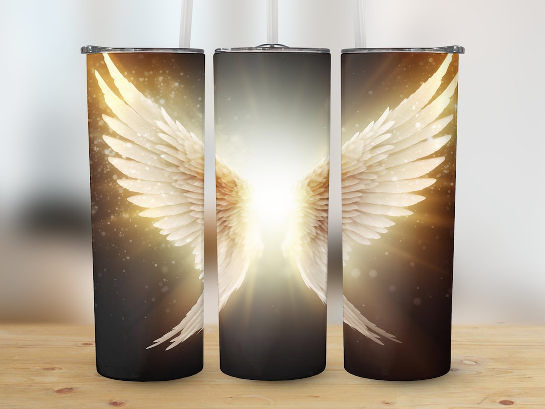 Angel Wings Tumbler Wrap, 20oz Skinny Tumbler Wrap Design, Angel Wings ...