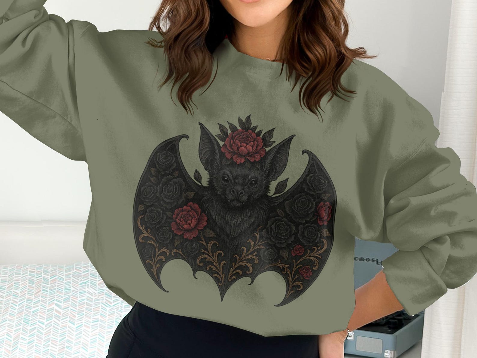 Floral Bat PNG, Bat Clipart, Gothic Png, Flower Bat, Red and Black ...