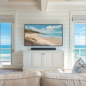 Coastal Beach Scene Digital Art for Frame TV, Samsung 3840x2160 Wall ...