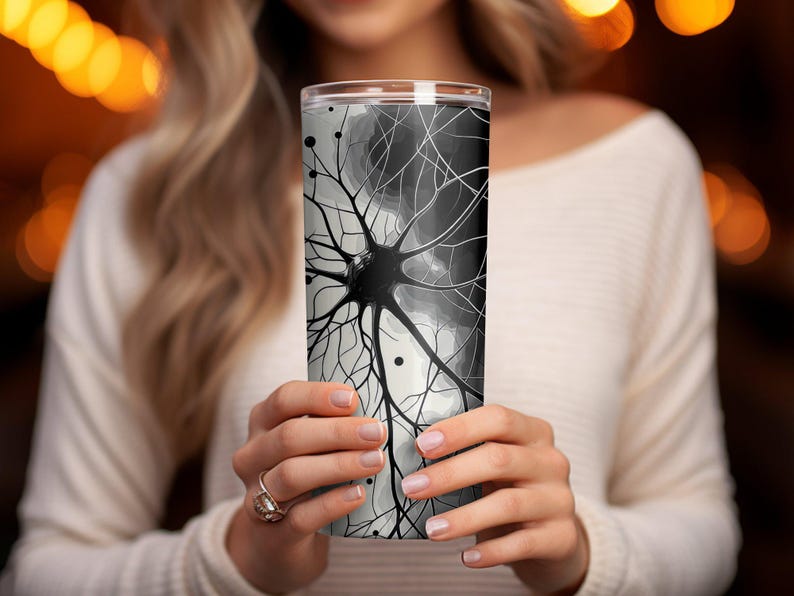 Neuro Art 20oz Tumbler Wrap, Science Enthusiast Gift, Unique Neuron ...