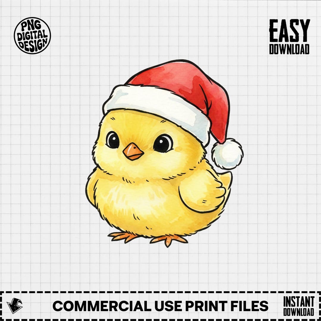 Chick Png, Christmas Chick Clipart, Santa Chick Png, Holiday Chick ...