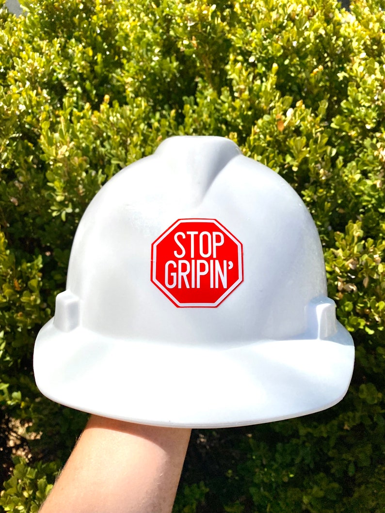 Stop Sign Hard Hat Sticker - Etsy