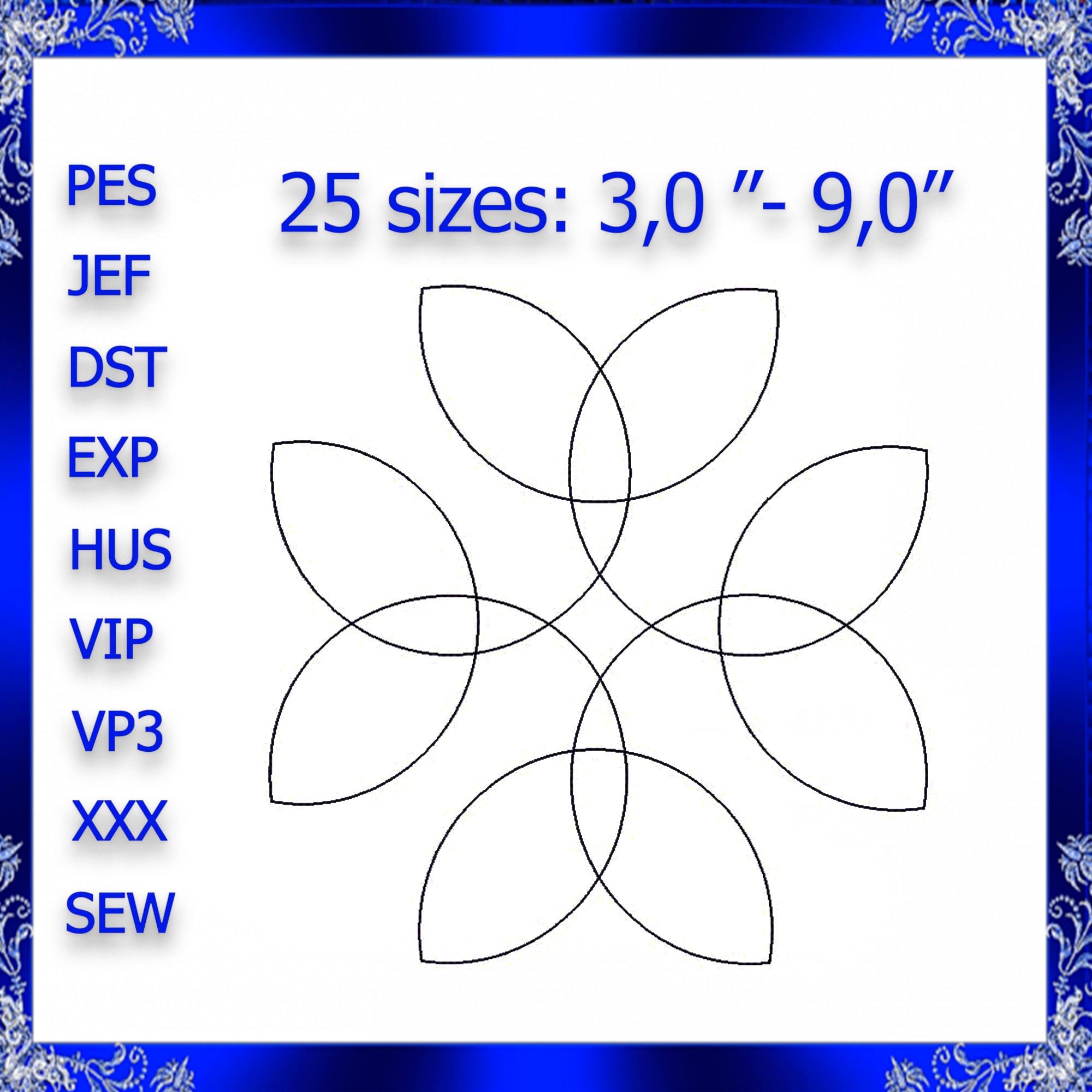 Quilting Swirls Embroidery Design Quilting Swirls Quilting Block ...