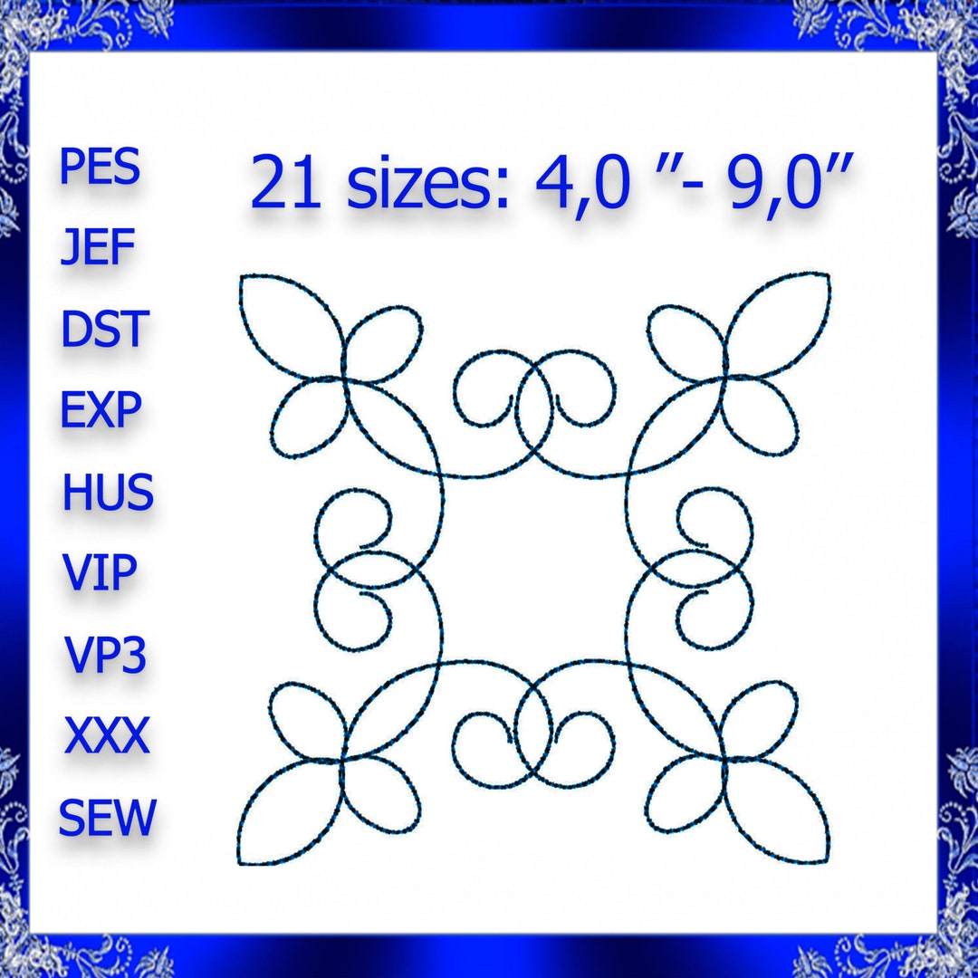Quilting Swirls Embroidery Design Quilting Swirls Quilting Block ...