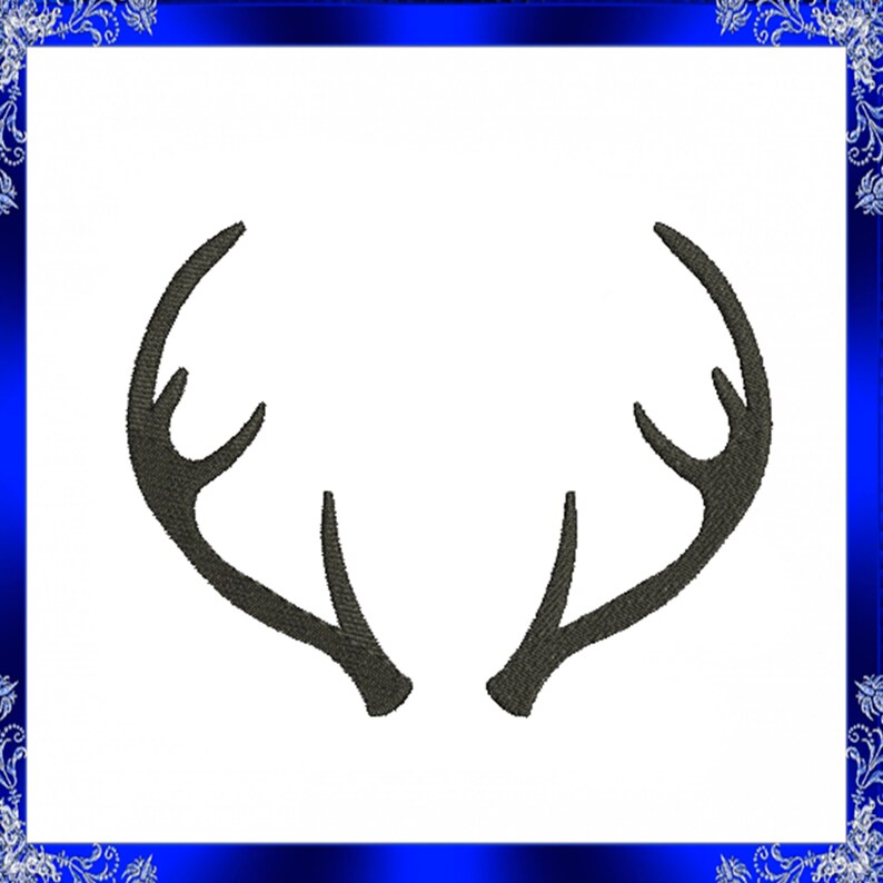 Antler Machine Embroidery Design Antler Monogram Embroidery Antlers ...