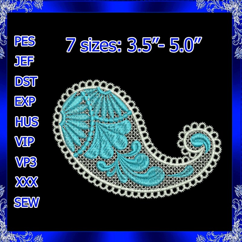 Paisley Embroidery - Etsy