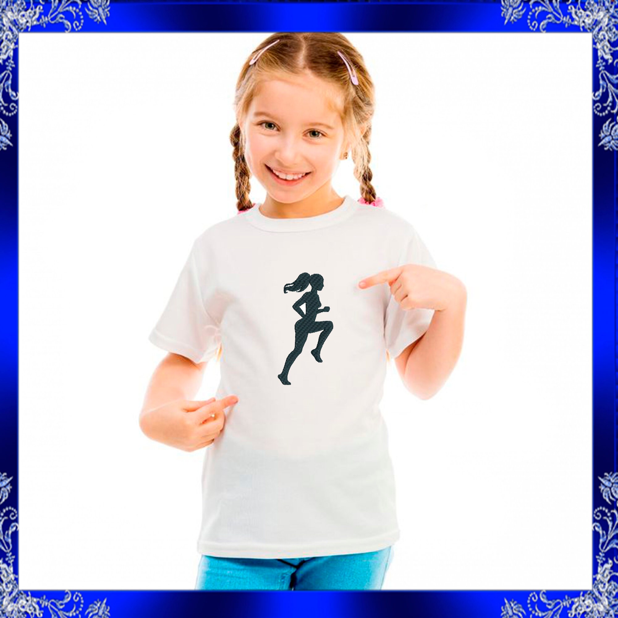 Runner Girl Embroidery Woman Runner Embroidery Design Run - Etsy