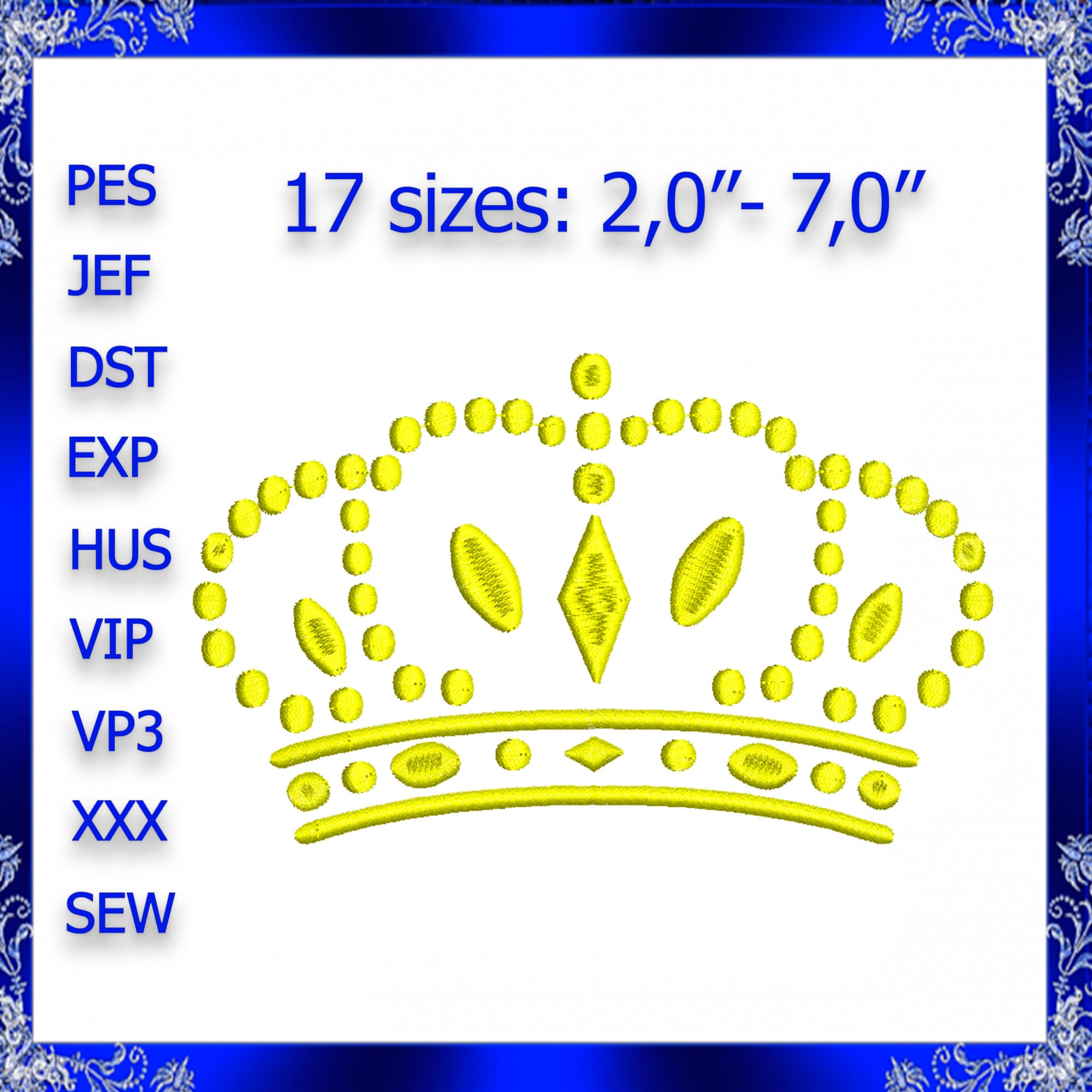 Crown Machine Embroidery Design Little King Crown Embroidery Princess ...