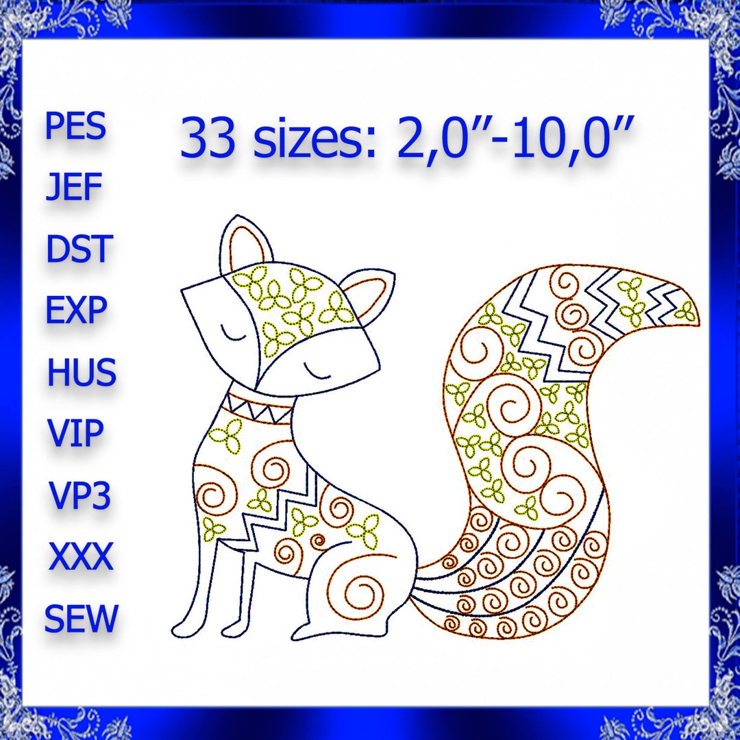 Fox Machine Embroidery Design Tiny Fox Embroidery Mini Fox Embroidery ...