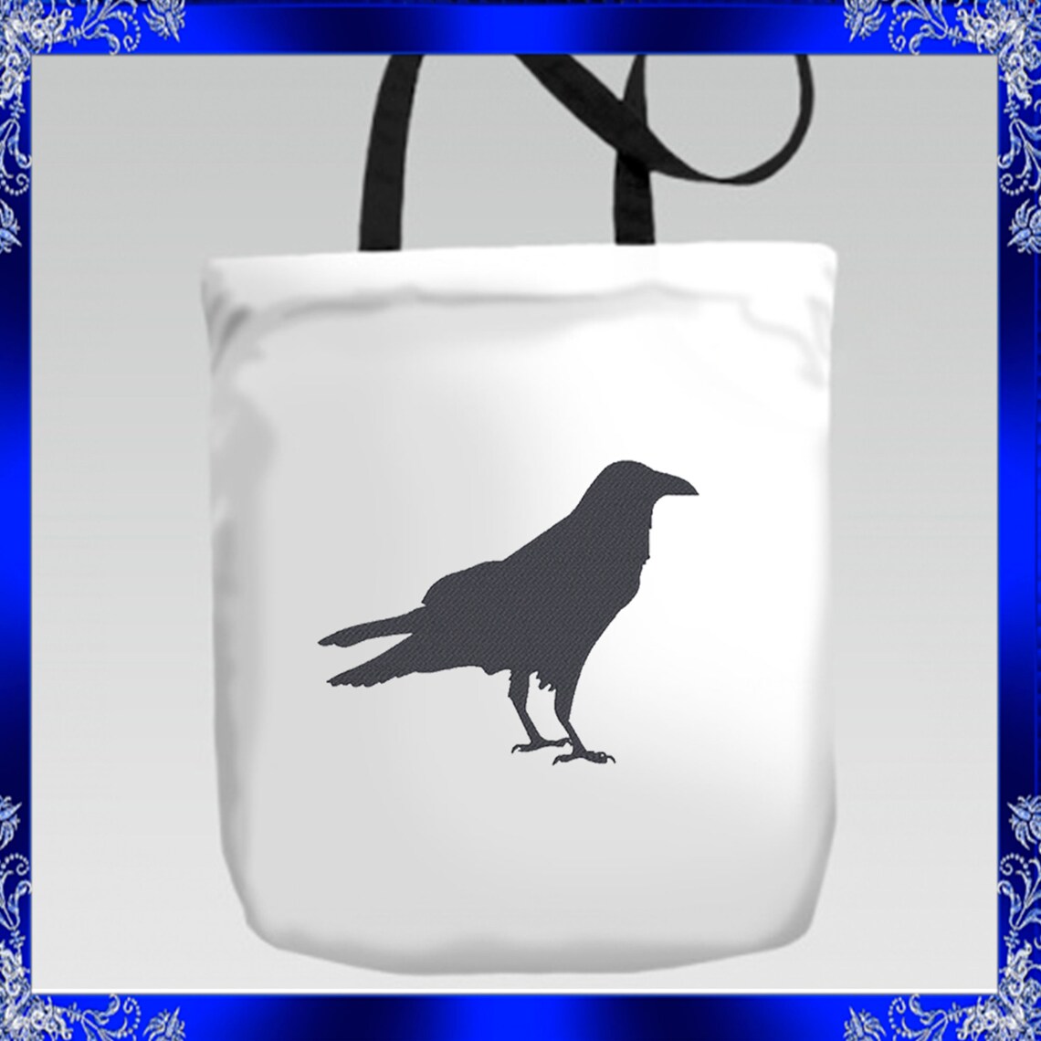 Raven Embroidery Design Raven Silhouette Embroidery Design - Etsy