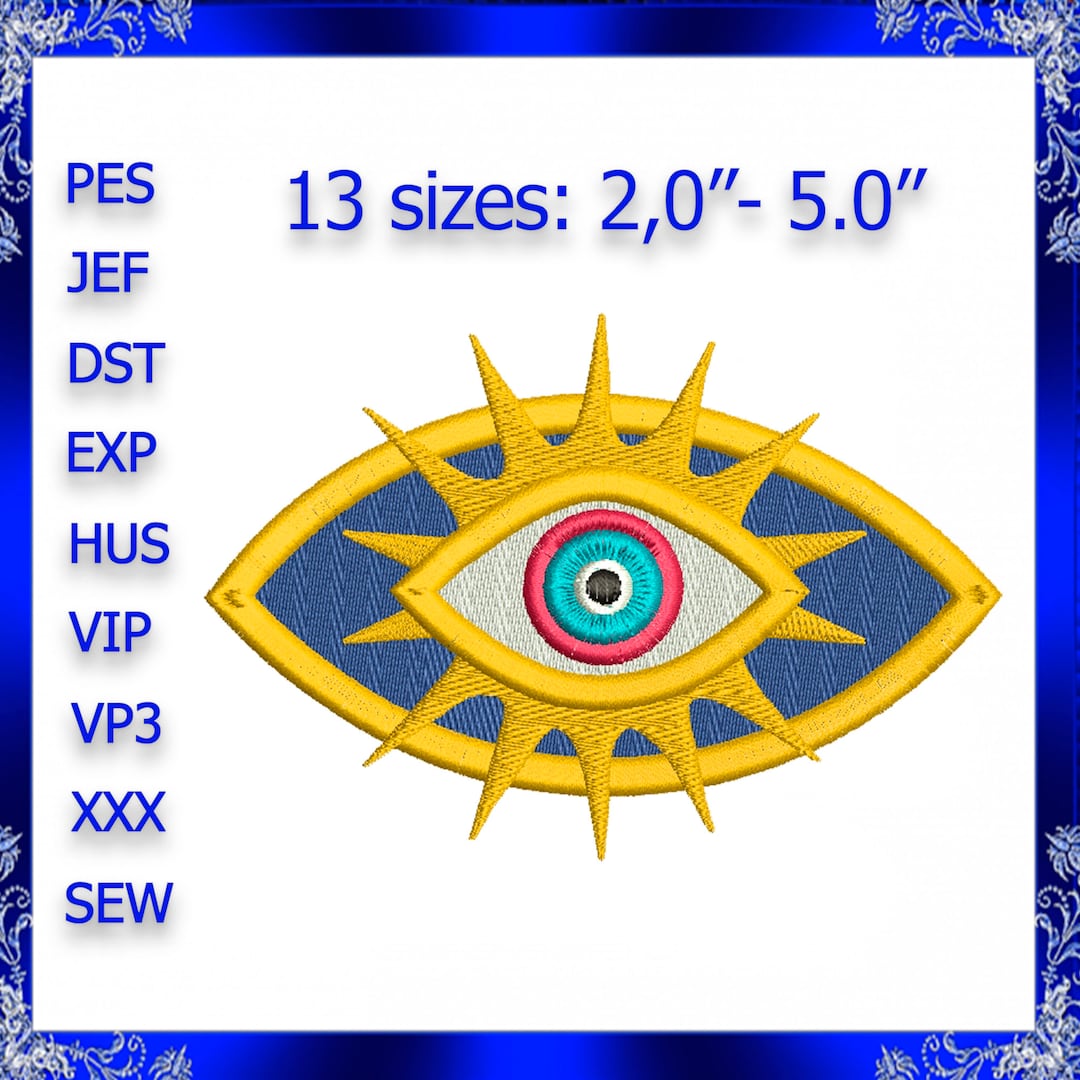 All Seeing Eye Embroidery Design Mystic Eye Machine Embroidery Design ...