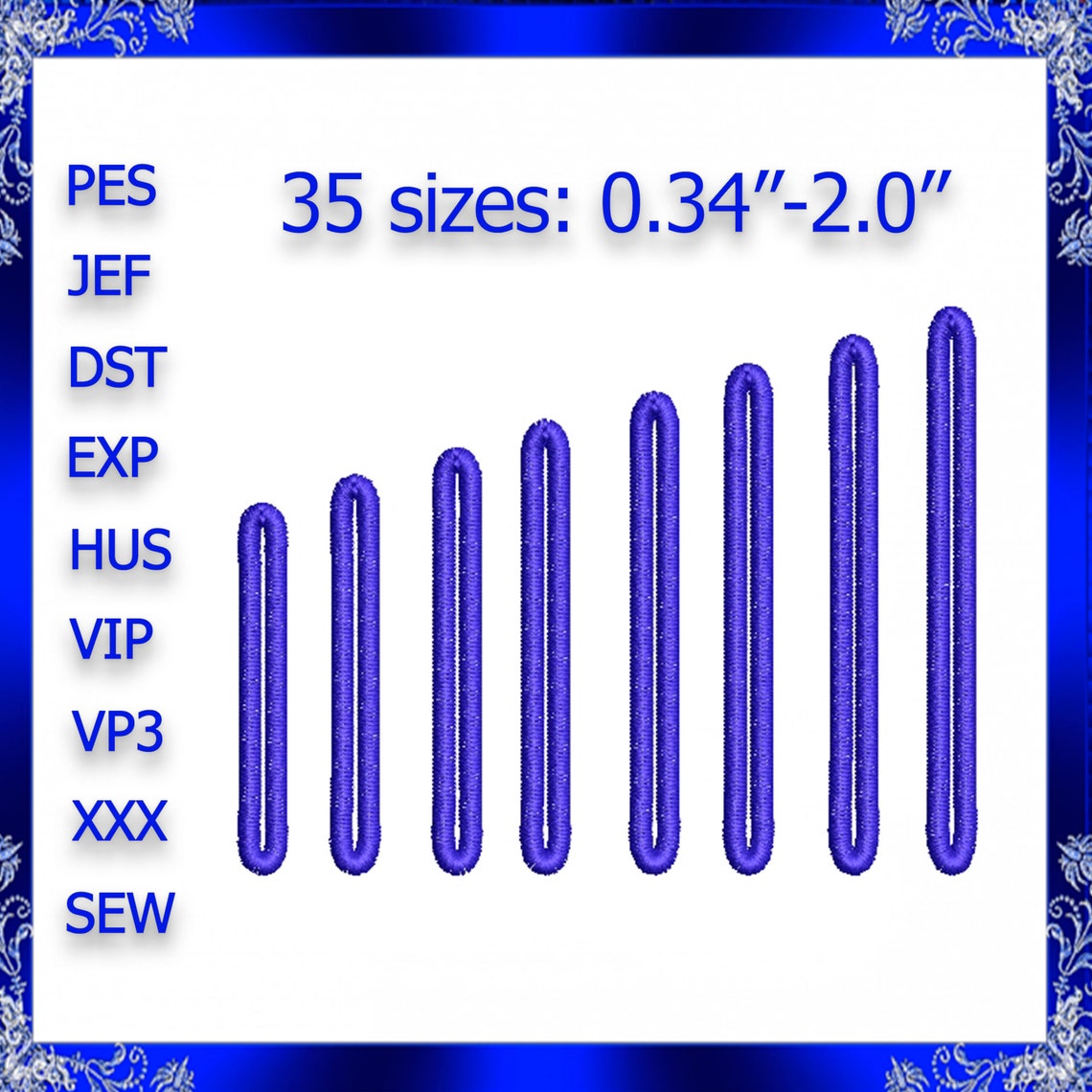 Rounded Buttonholes Embroidery Keyhole Rounded Embroidery Buttonhole ...