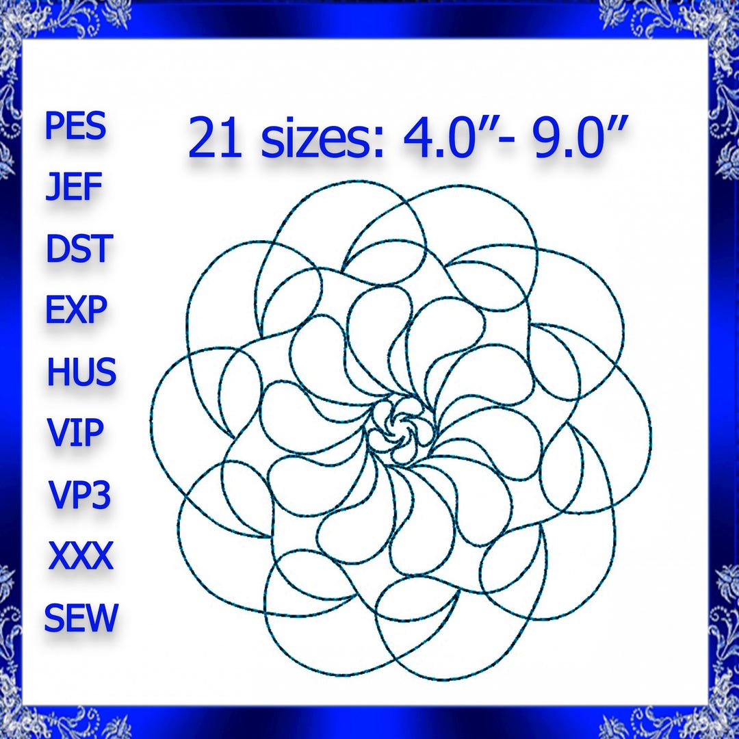 Quilting Swirls Embroidery Design Quilting Swirls Quilting Block ...