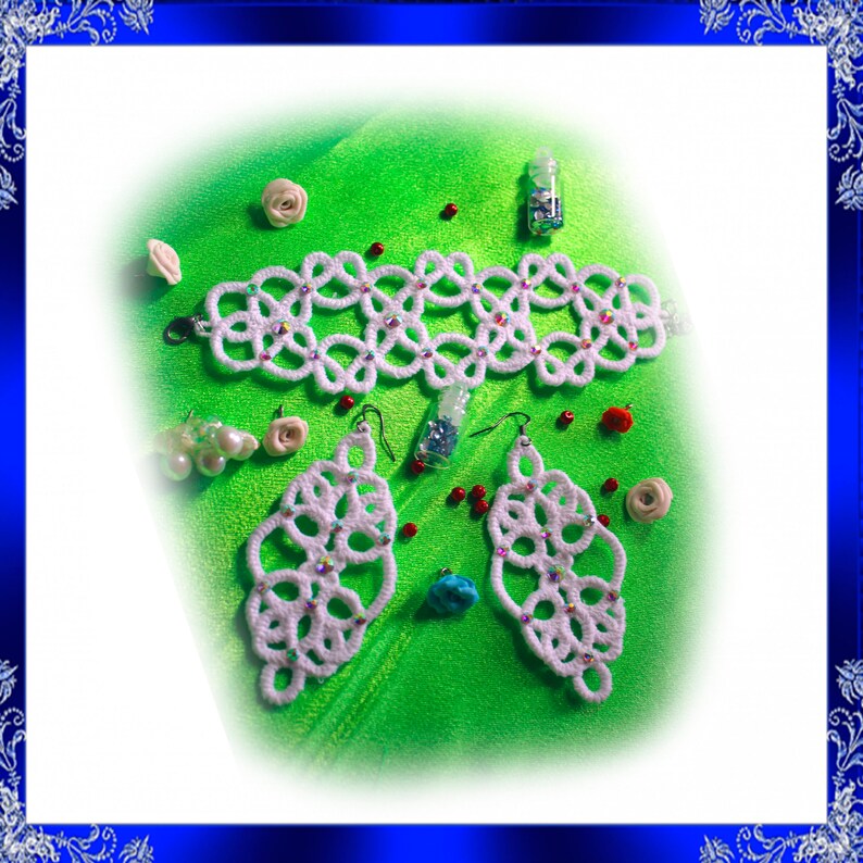 Jewelry Set Fsl Machine Embroidery Design Bracelet FSL Earrings FSL ...