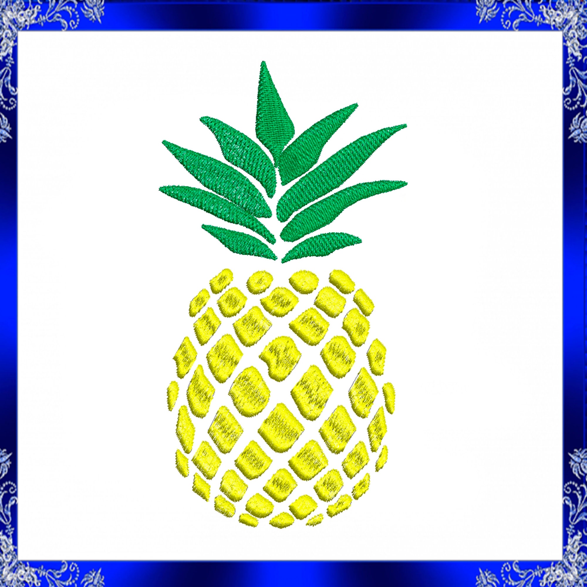 Pineapple Machine Embroidery Design Pineapple Embroidery - Etsy
