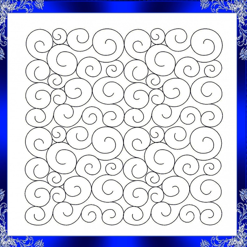 Quilting Swirls Embroidery Design Quilting Swirls Quilting Block ...