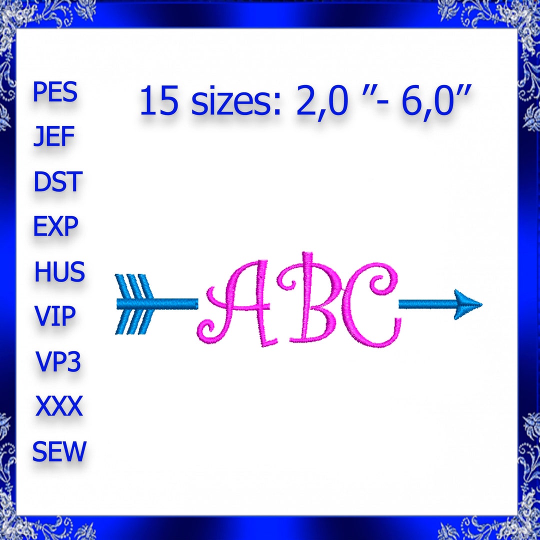 Split Arrow Machine Embroidery Design Arrow Embroidery Split Arrow ...
