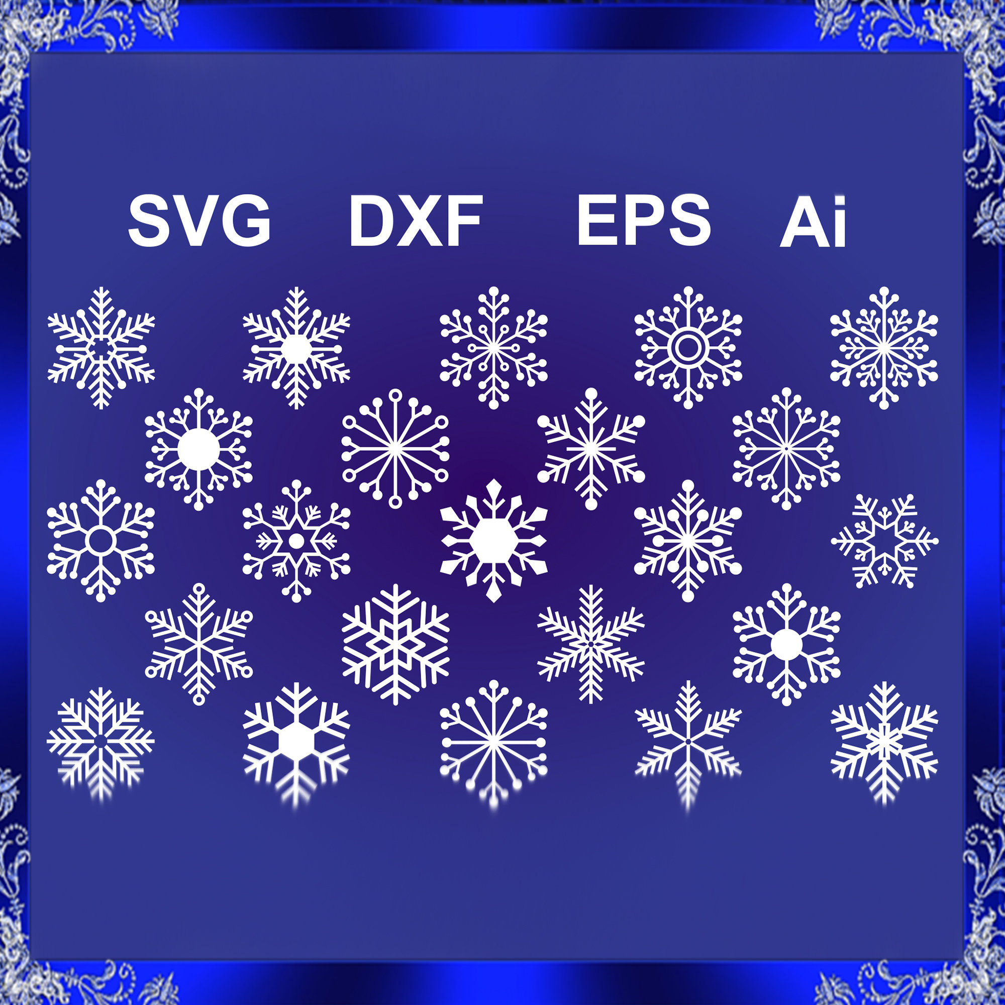 Snowflakes Svg Snowflakes Vector Snowflakes AI Snowflakes DXP Snowflake ...
