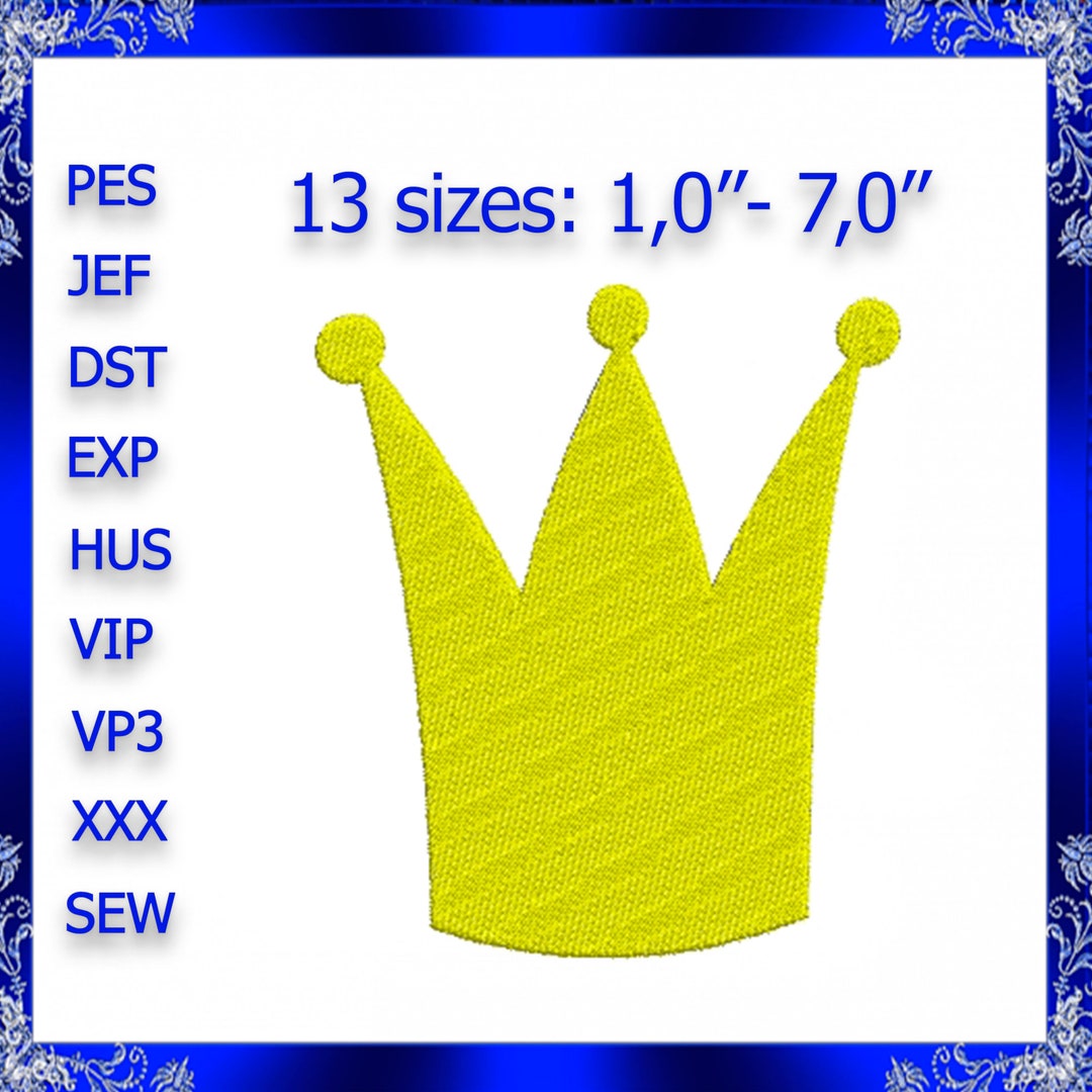 Crown Machine Embroidery Design Little King Crown Embroidery Princess ...