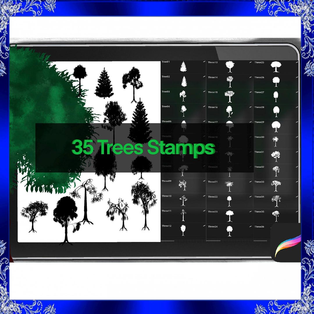 Trees Procreate Stamps Procreate Brushes Digital Tools iPad Palm Tree ...