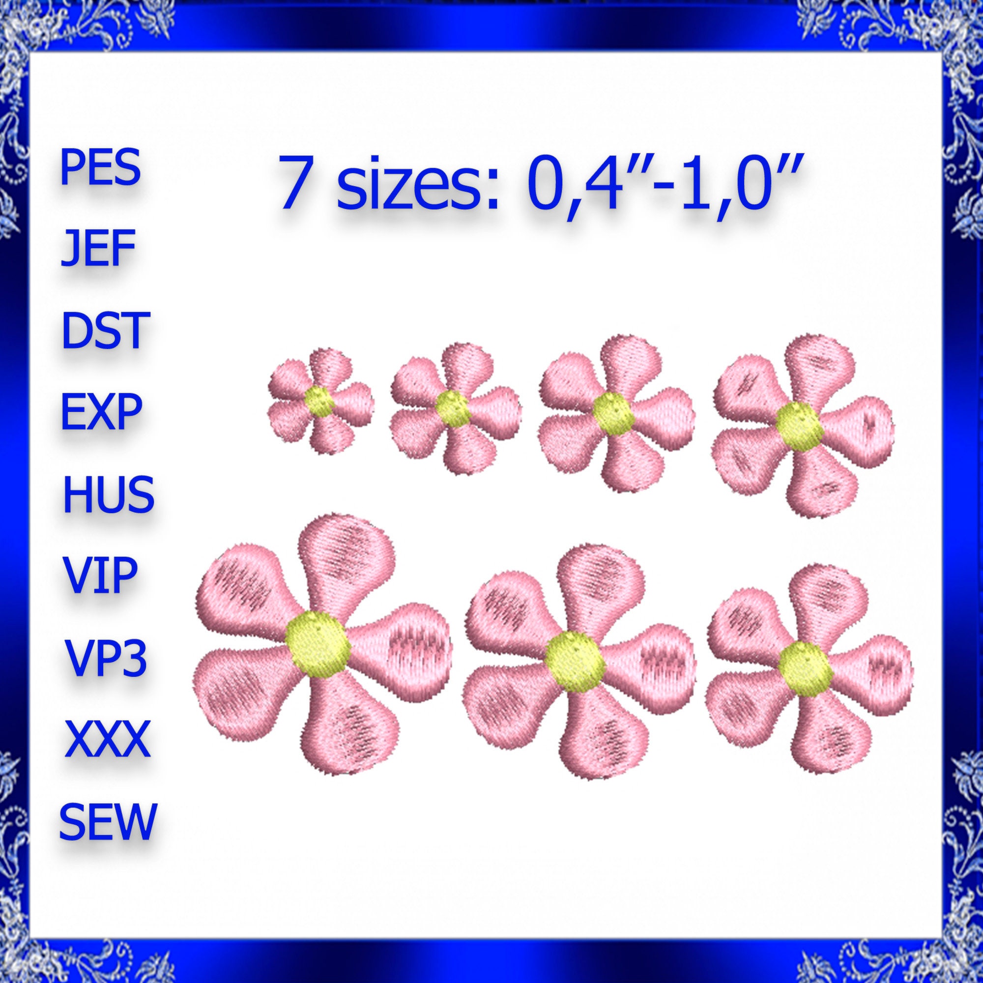 Tiny Flower Embroidery Design Flower Mini Machine Embroidery Design Small Flower Embroidery ...