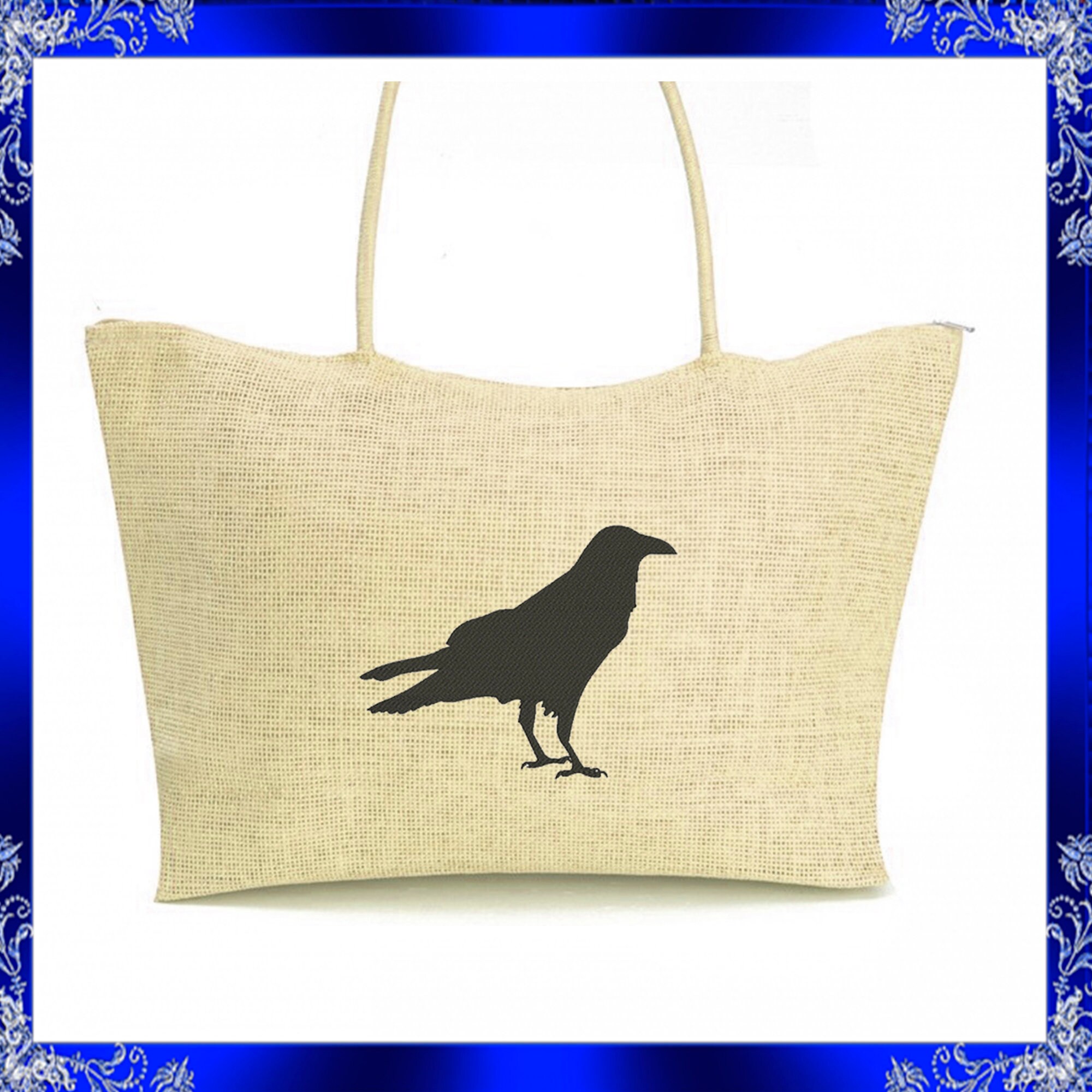 Raven Embroidery Design Raven Silhouette Embroidery Design - Etsy
