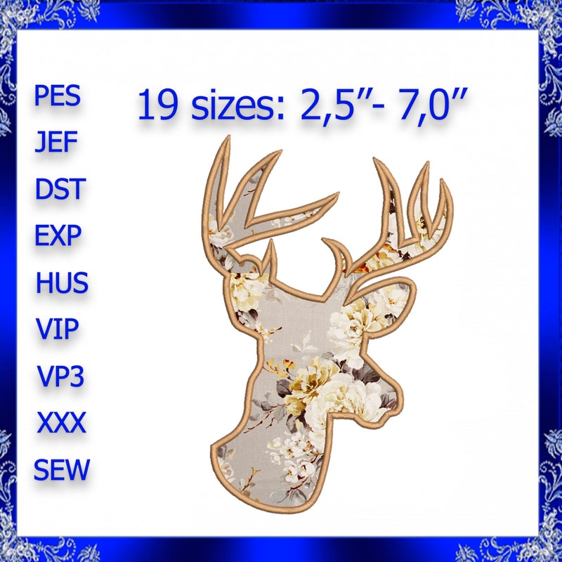 Deer Applique - Etsy