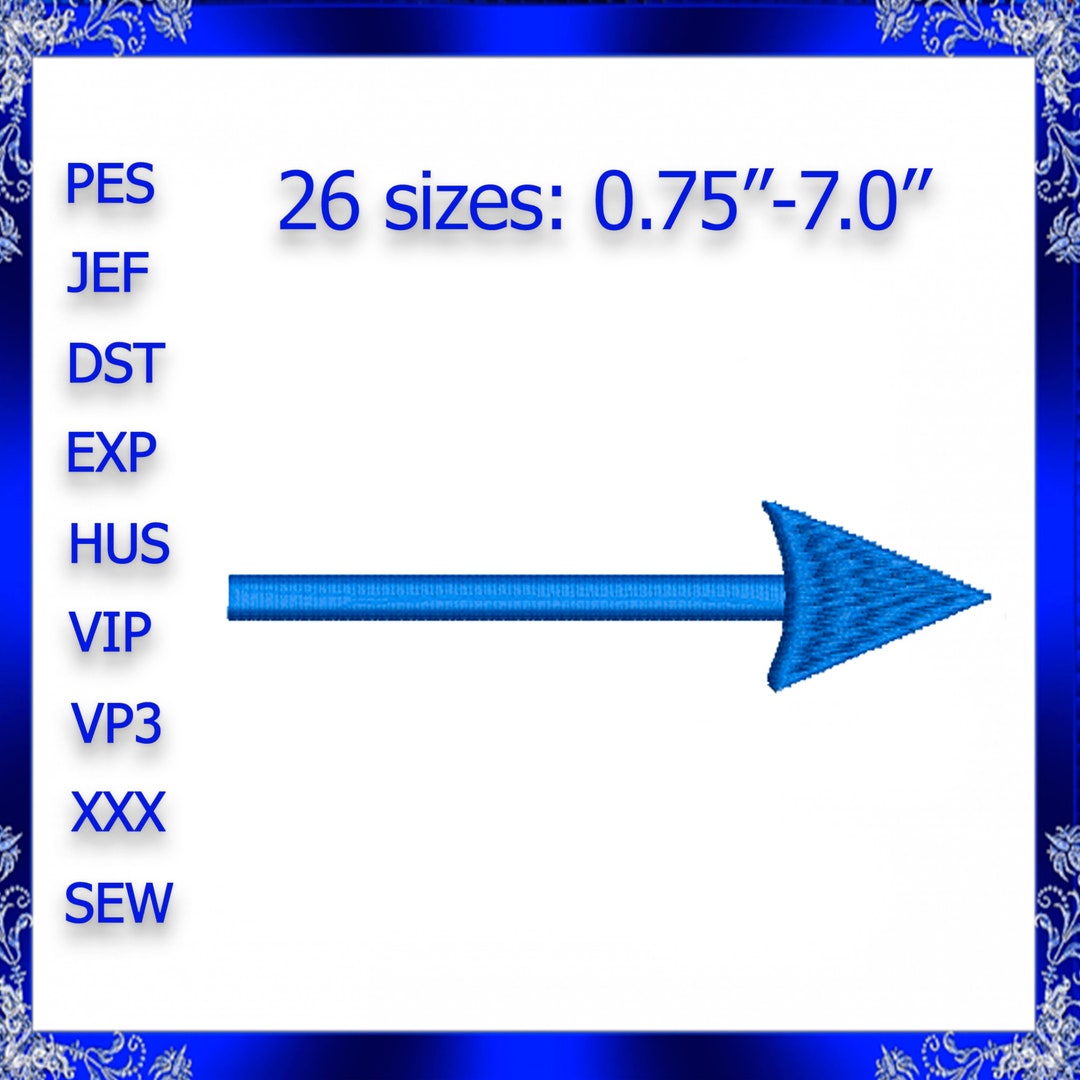 Arrow Embroidery Design Arrow Machine Embroidery Design Big Arrow ...