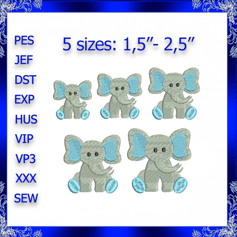 Elephant Embroidery - Etsy