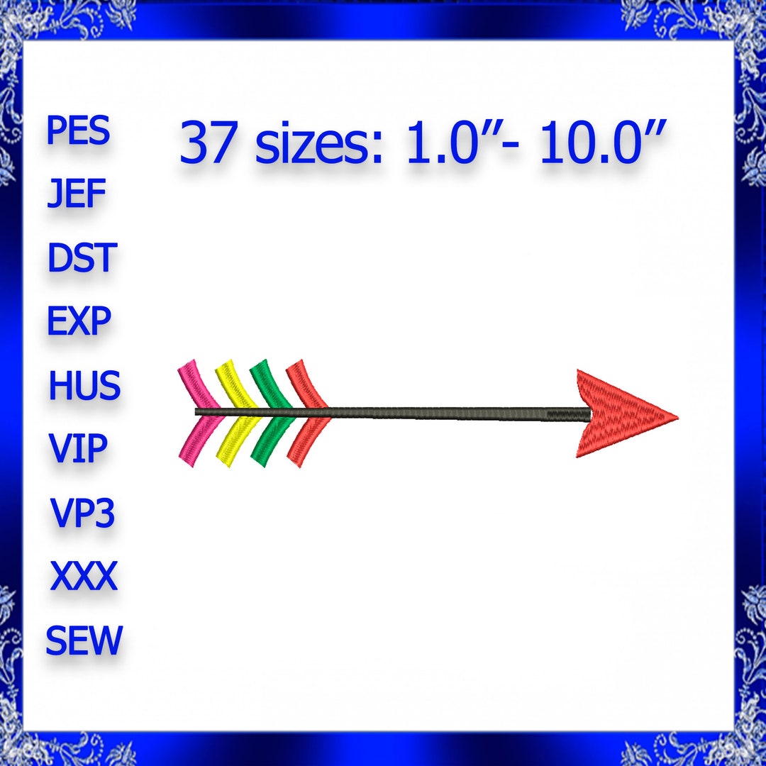 Arrow Embroidery Design Arrow Machine Embroidery Design Big Arrow ...
