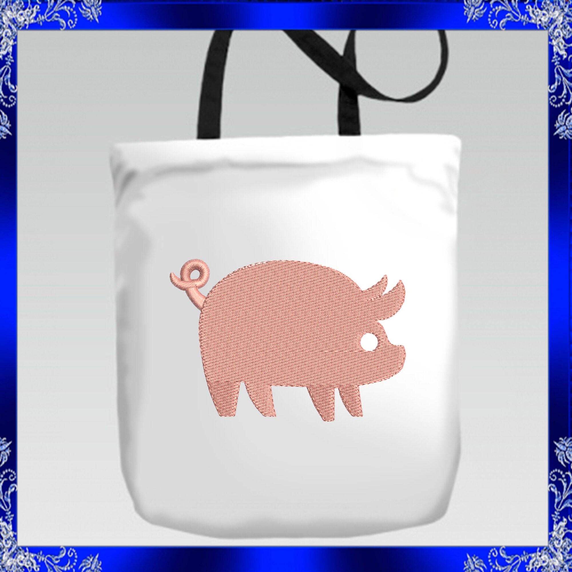 Pig Machine Embroidery Design Tiny Pig Embroidery Filled Pig Embroidery ...