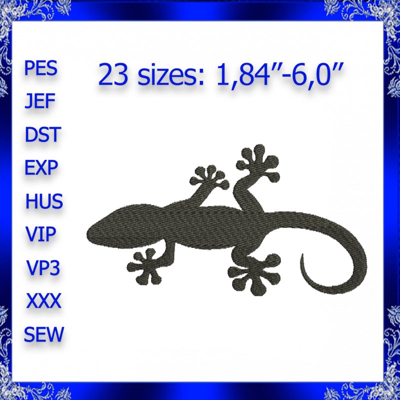 Gecko Applique - Etsy