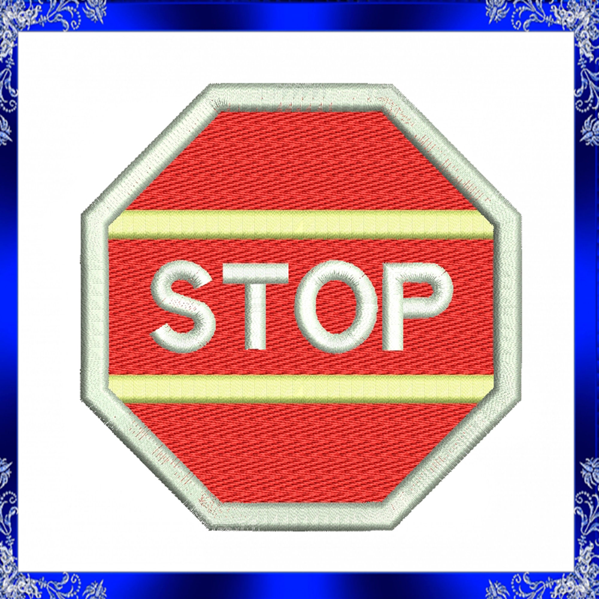 Stop Sign Embroidery Design Instant Download Stop Machine Embroidery ...